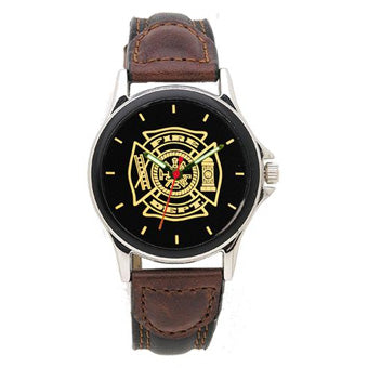 Fire & EMS Personalized Leather Watches – Firefighter.com