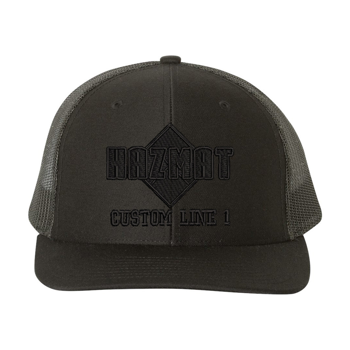 Customized Hazmat Blackout Snapback Trucker Hat – Firefighter.com