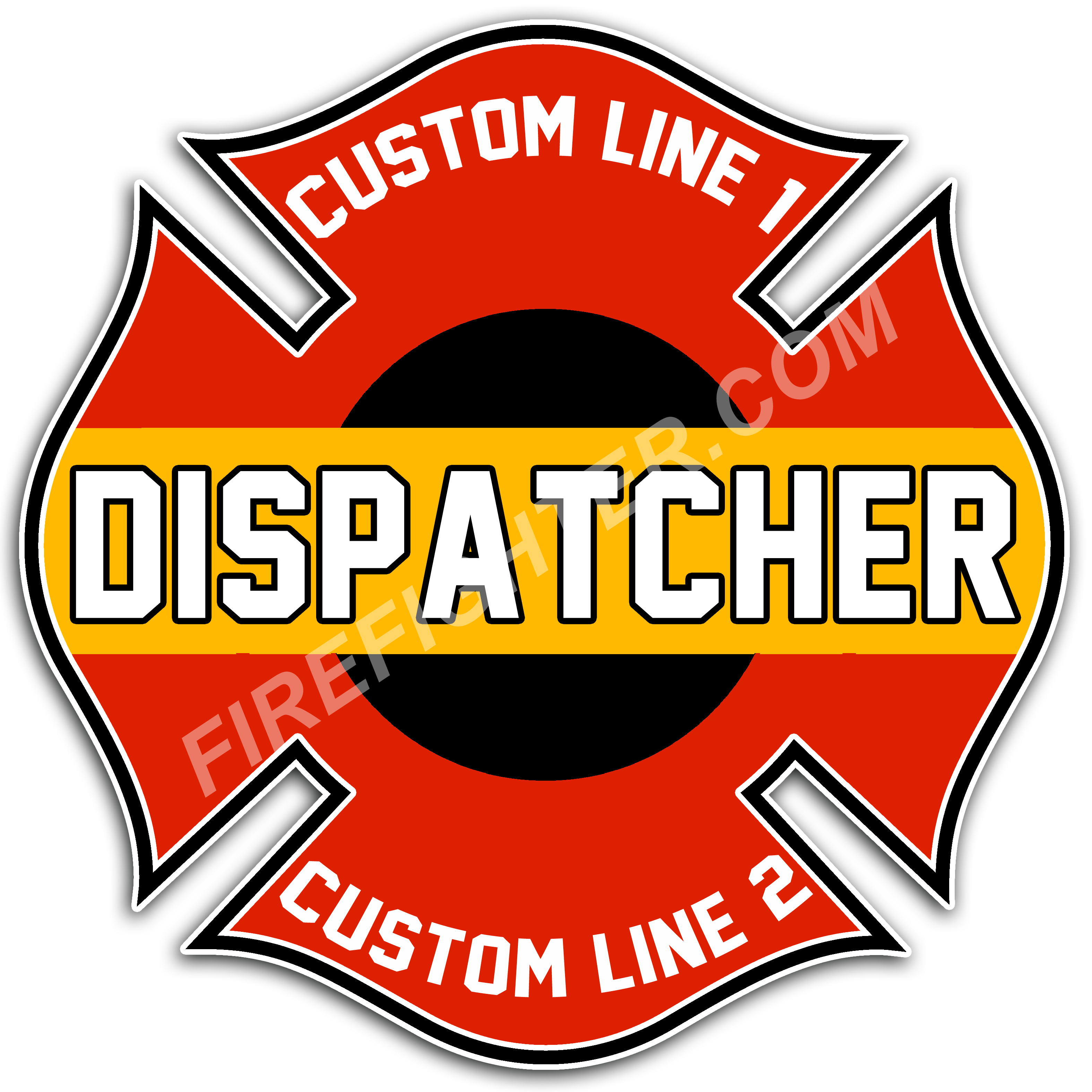 Custom Firefighter Dispatcher Maltese Decal | Firefighter.com