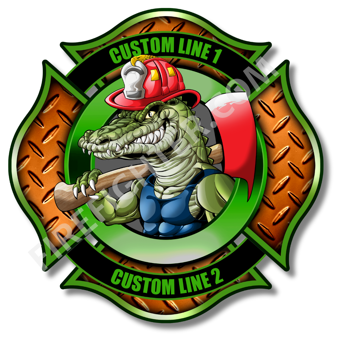 Custom Firefighter Gator Maltese Decal | Firefighter.com