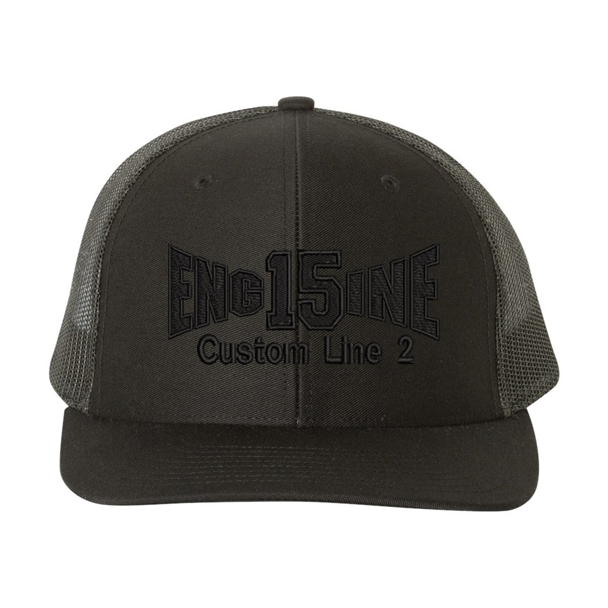 Personalized Fire Dept Engine Blackout Snapback Trucker Hat ...