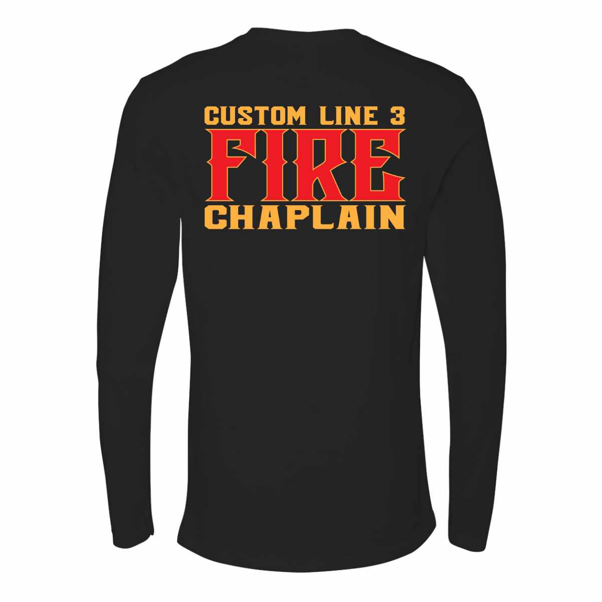 Customized Red & Yellow Fire Chaplain Premium Long Sleeve Shirt ...