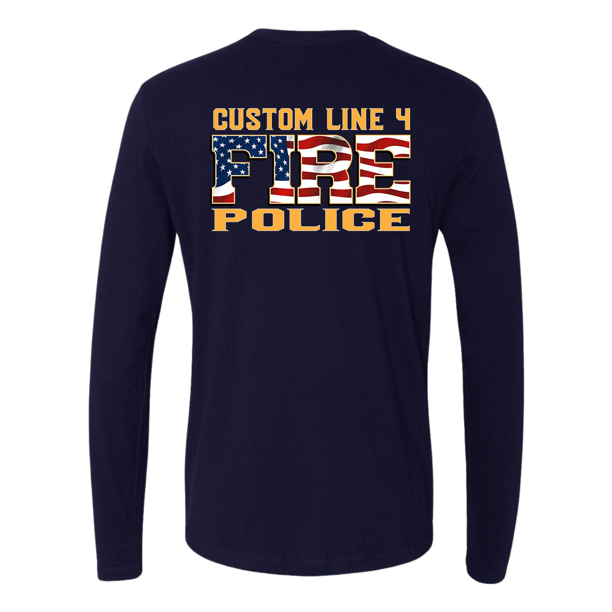 Customized USA Flag Fire Police Premium Long Sleeve Shirt – Firefighter.com