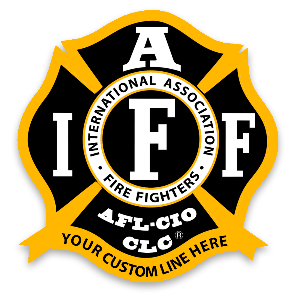 Custom IAFF Black & Gold Decal | Firefighter.com