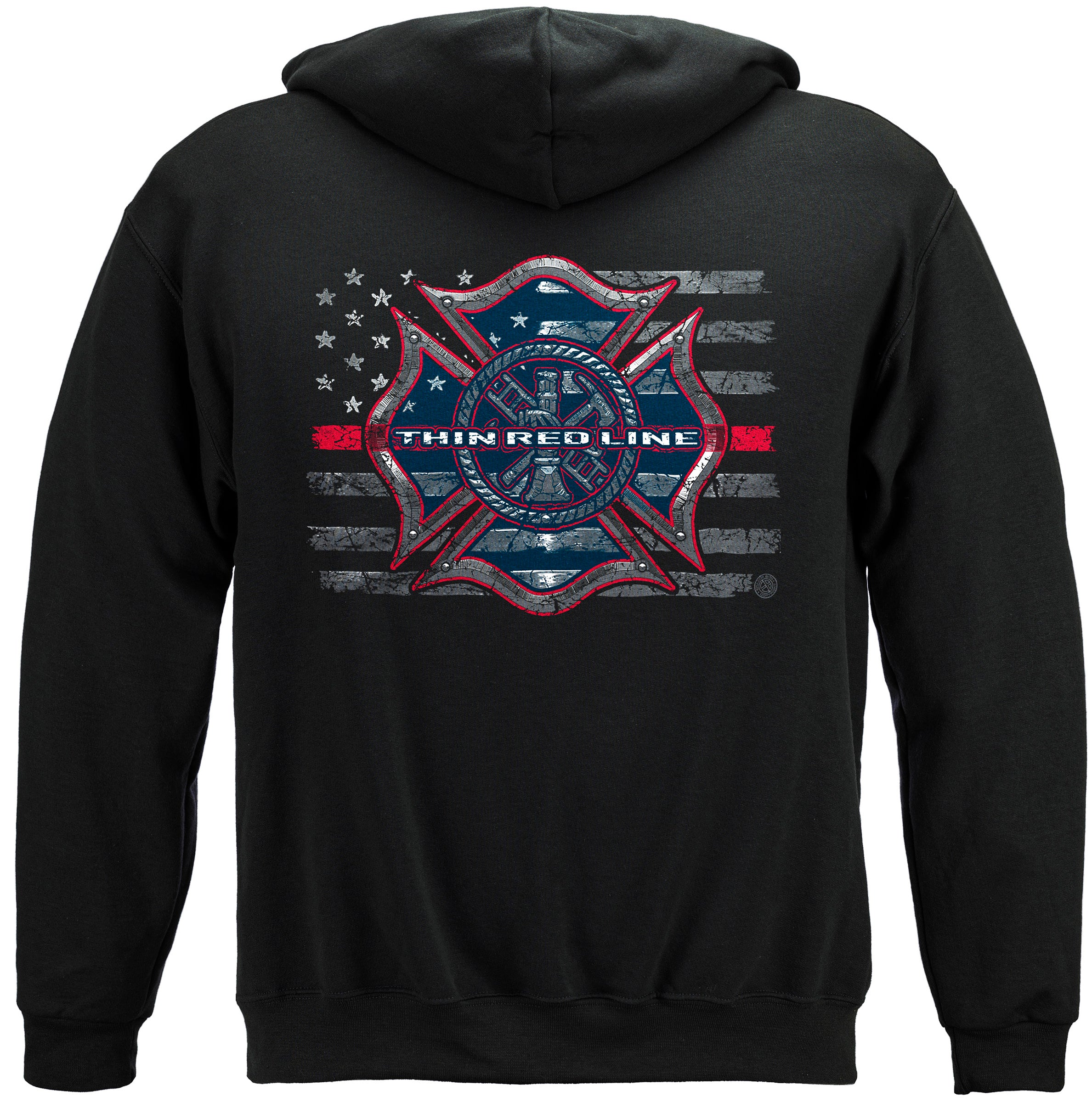 Thin Red Line Firefighter Hooded Sweat Shirt | Firefighter.com