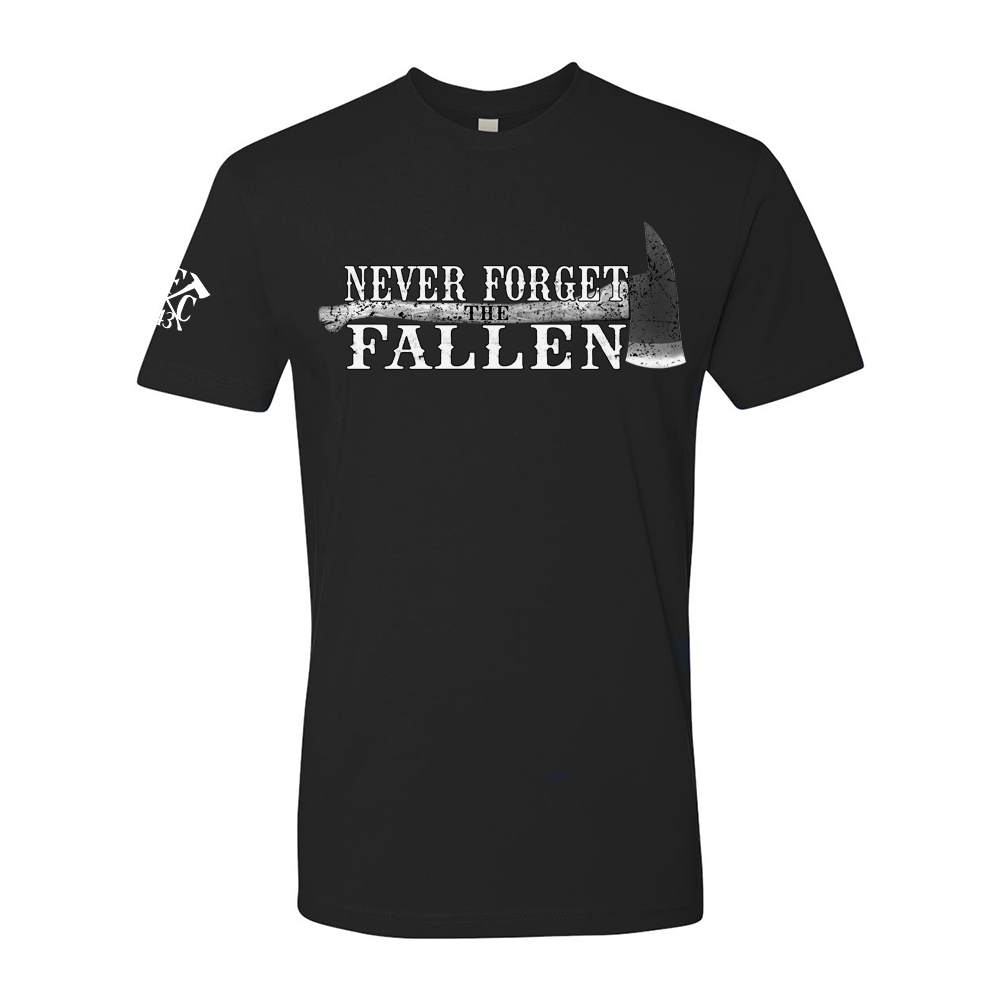 FFC 343 Never Forget The Fallen Firefighter Axe Premium T-Shirt ...