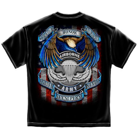 US Army Airborne Honor Service Sacrifice Tshirt | Firefighter.com